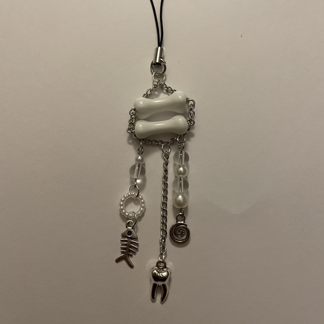 bone inspired phone charm // HANDMADE CUSTOM ;;... - Depop