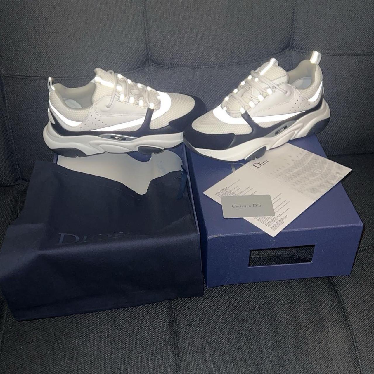 B22 White and black reflective size 11 eu 45 Brand... - Depop