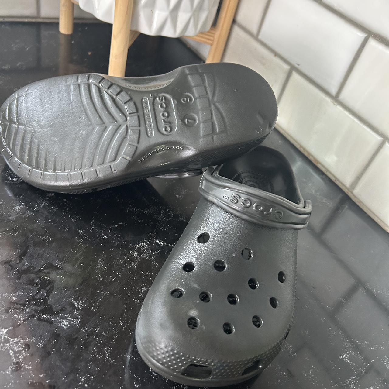 Black unisex crocs size 7men 9women. - Depop