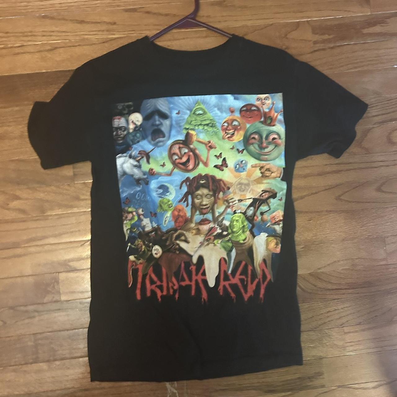 Black triple red rapper graphic tee streetwear - Depop