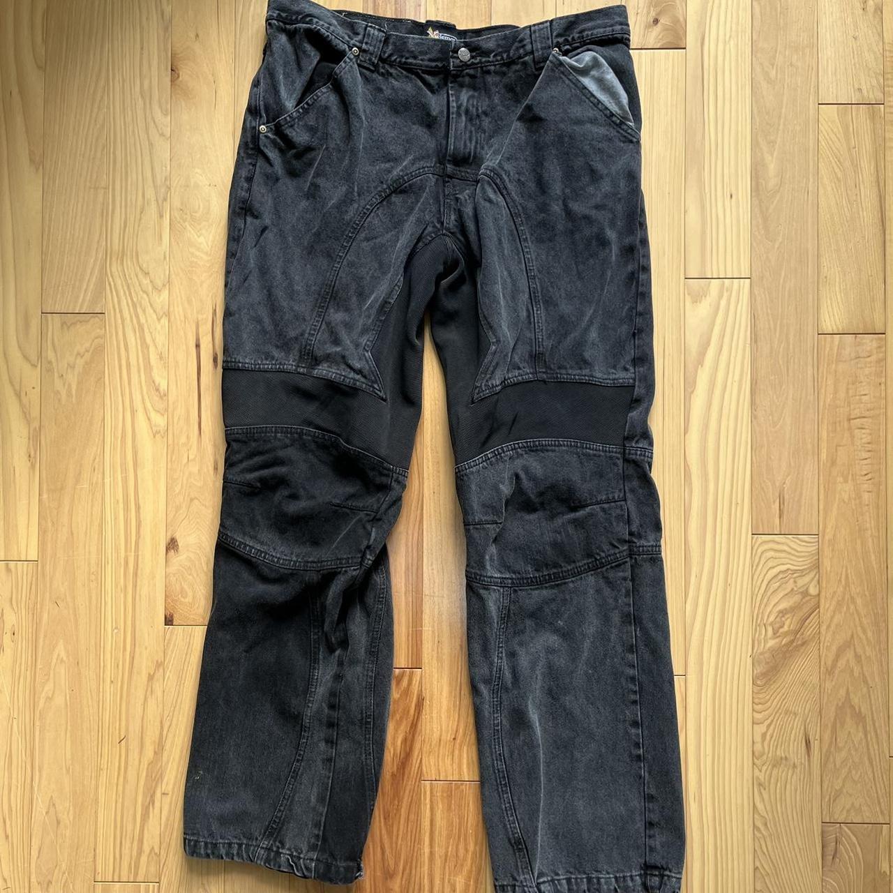 Xelement Black Biker Jeans Size 38x32 - Depop