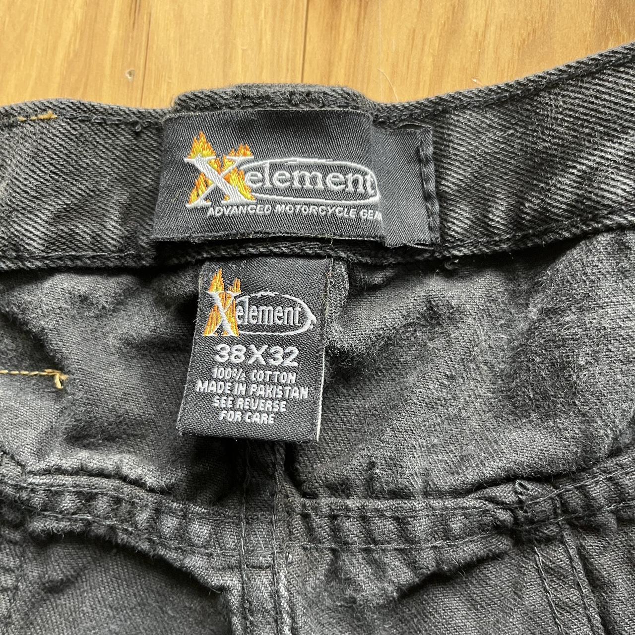 Xelement Black Biker Jeans Size 38x32 - Depop