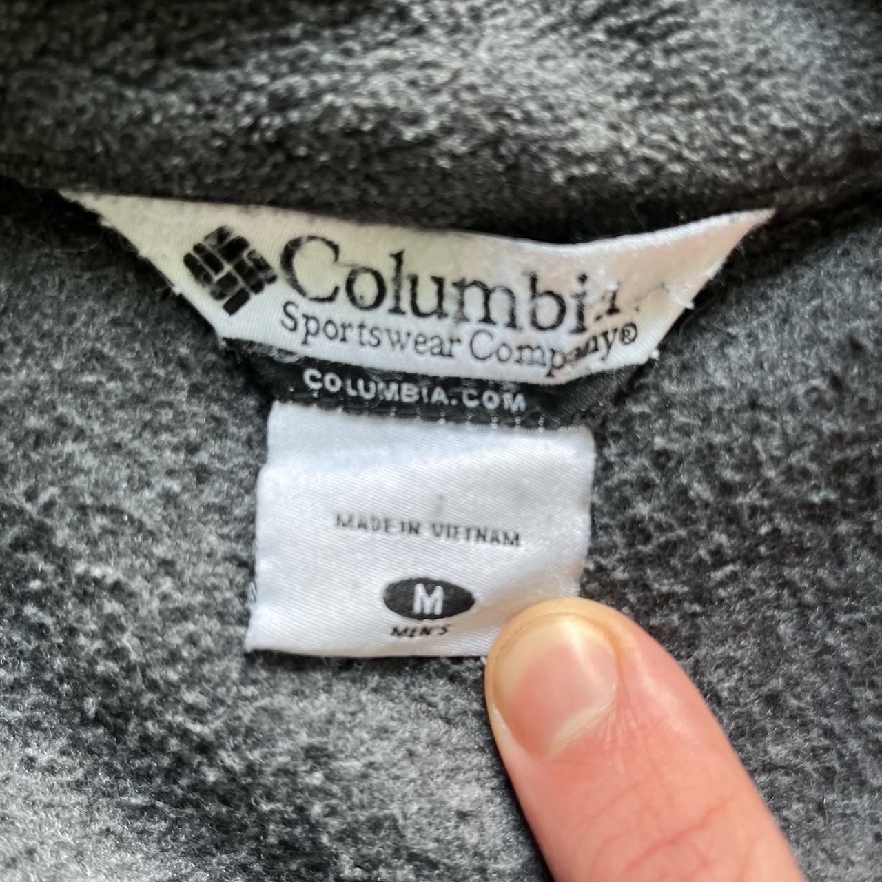 Grey Columbia Fleece Zip Up Jacket Size M - Depop