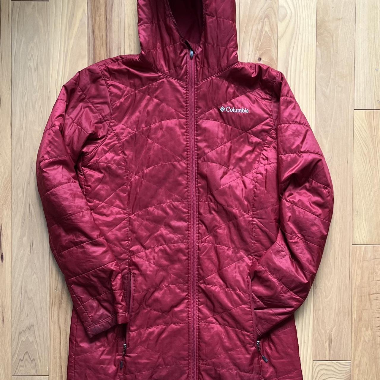 Columbia Red Puffer Jacket Size S Some Wear See Photos - Depop