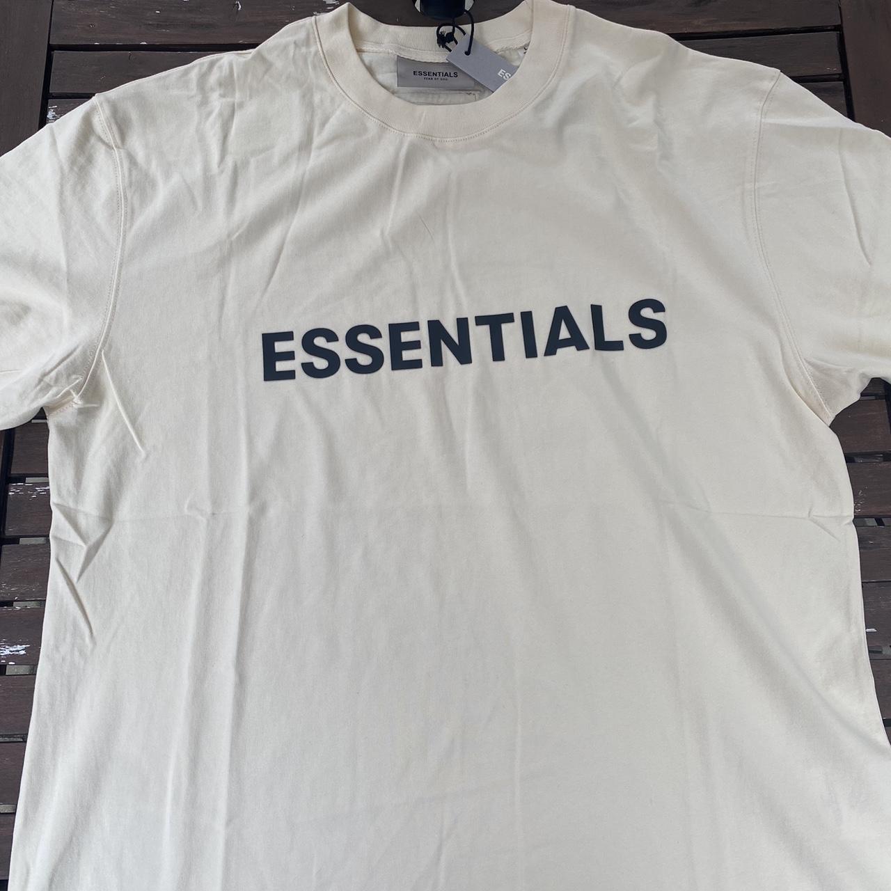 FOG Essentials T-shirt Beige Large - Depop
