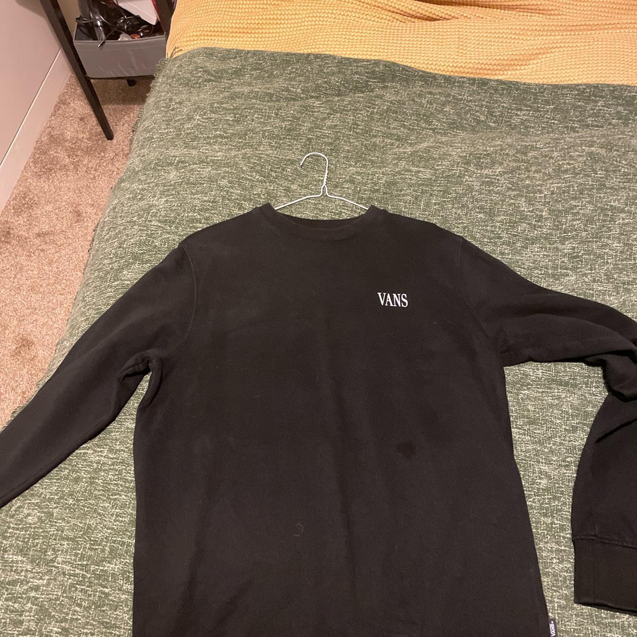 Vans Jumper with back design Worn 3 Times Fits like... - Depop