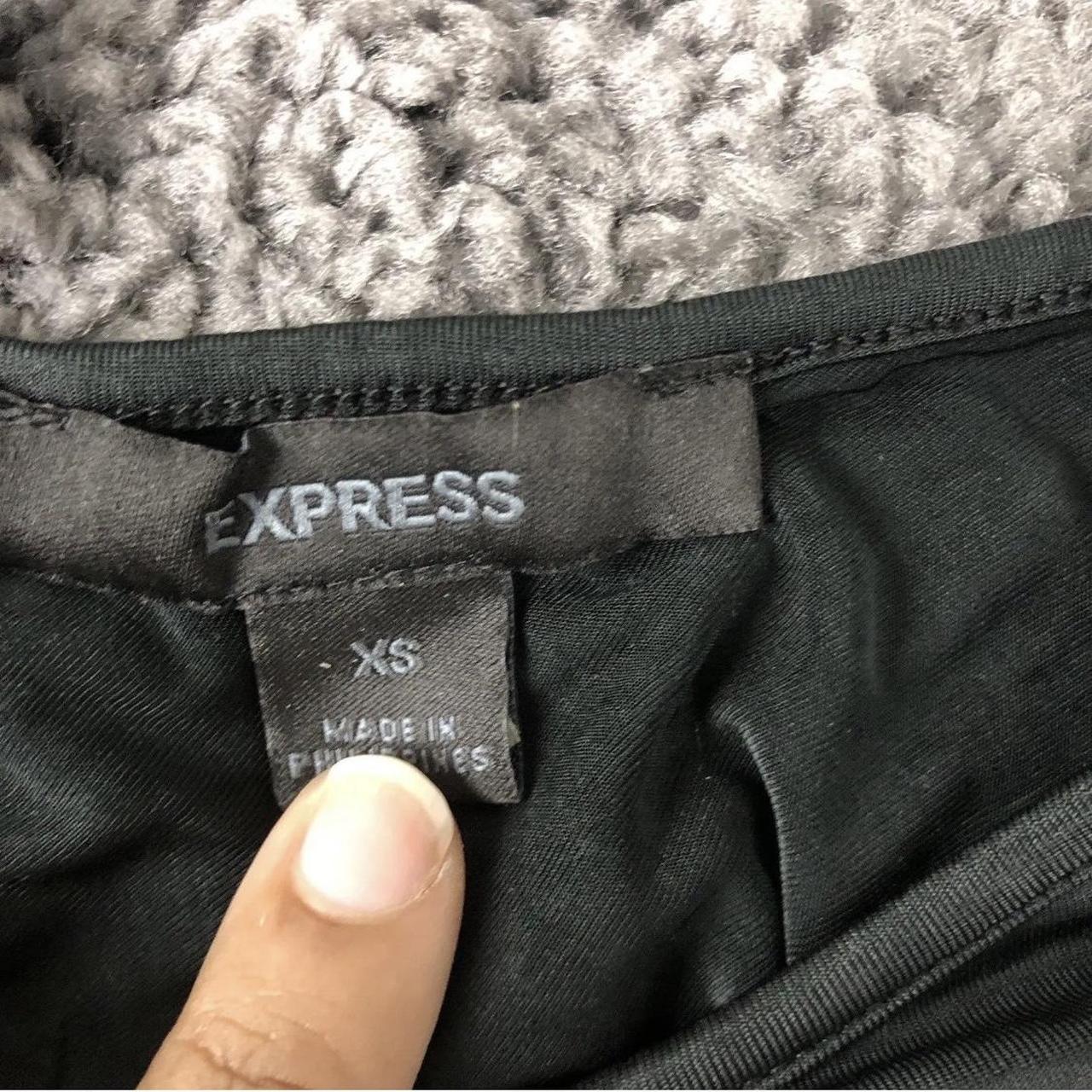 Y2k 2000s Express Top XS Womens Black Handkerchief... - Depop