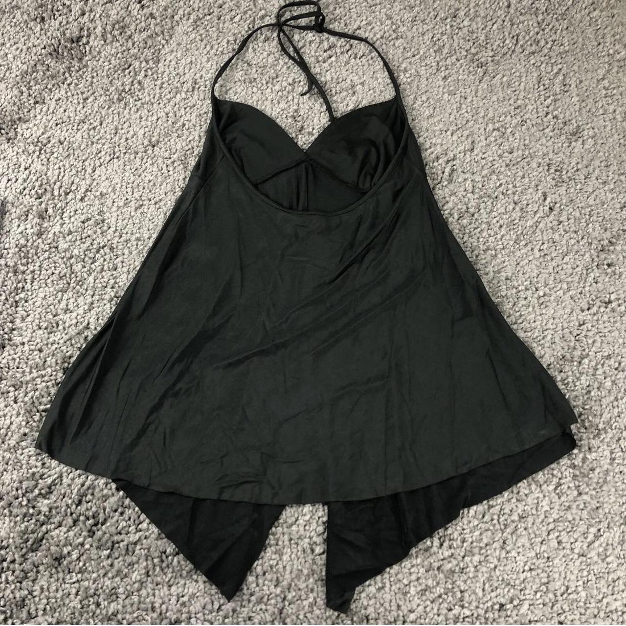 Y2k 2000s Express Top XS Womens Black Handkerchief... - Depop