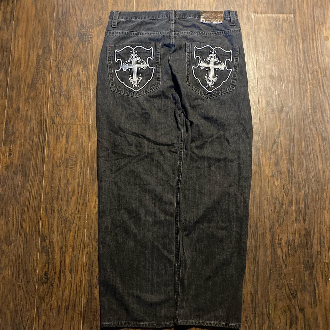 Southpole black jeans with crosses Personal just... - Depop