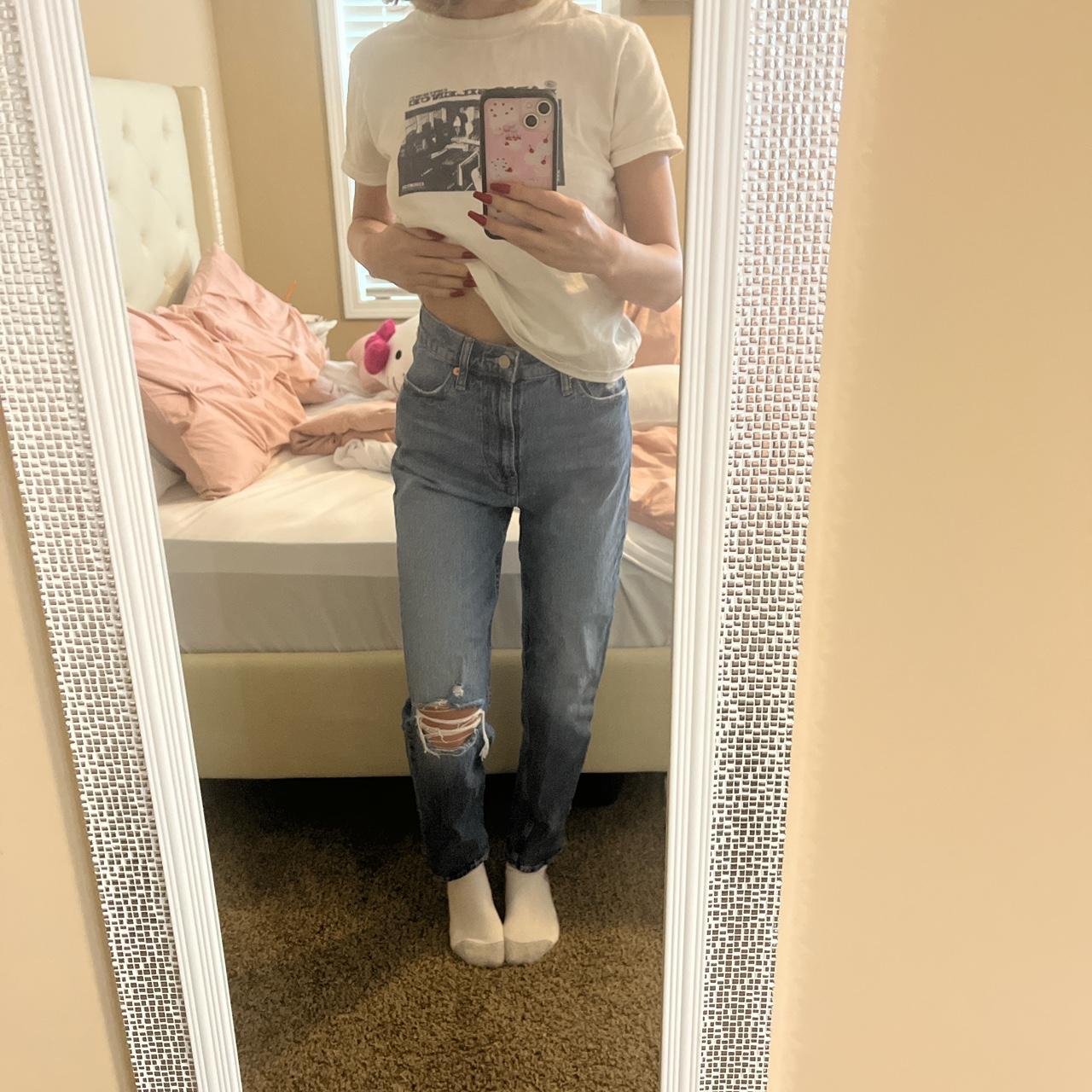 gap cheeky straight hi rise jeans! size 25/0 tiktok... | Depop