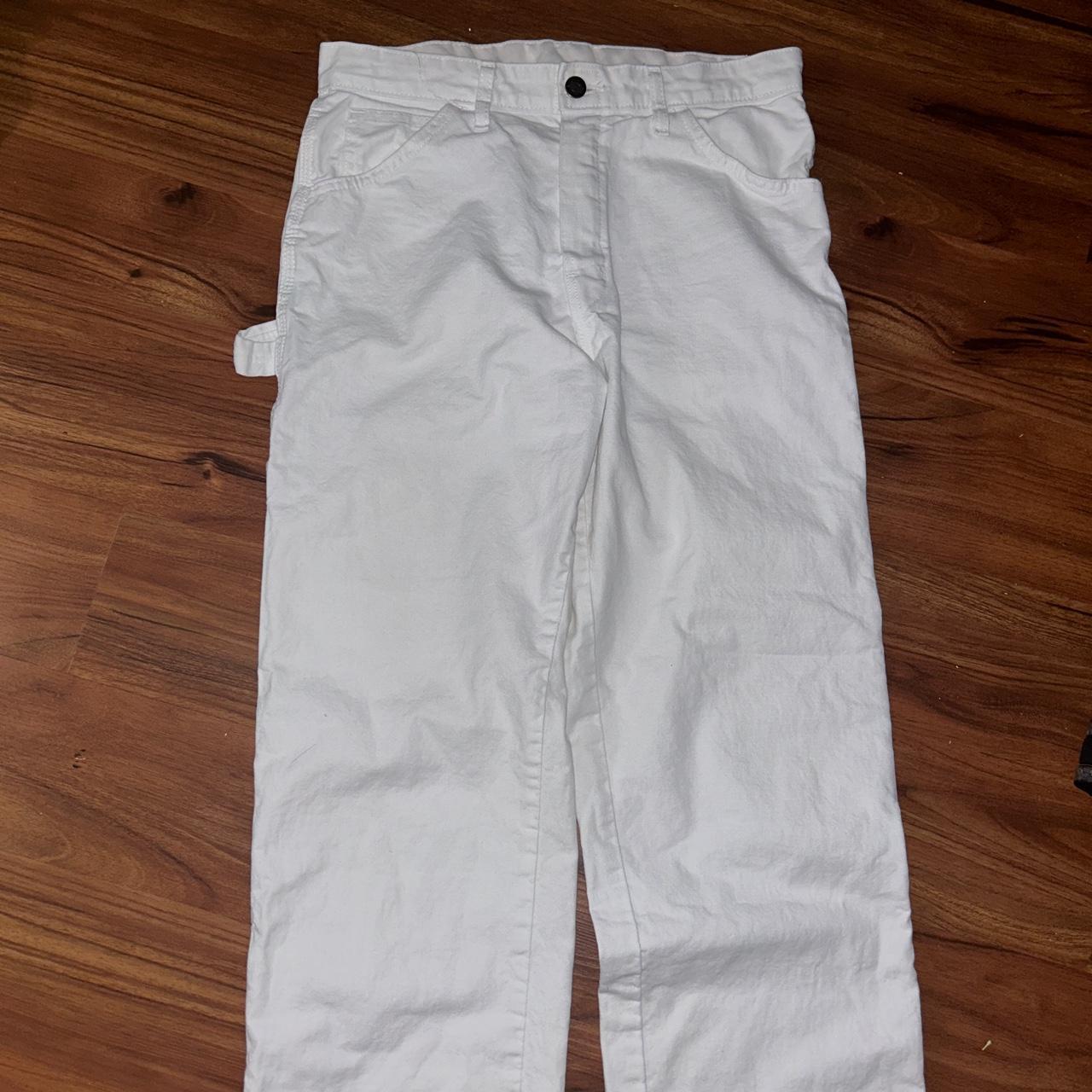 White Dickies Workpants 30x30 Unisex, Great... - Depop