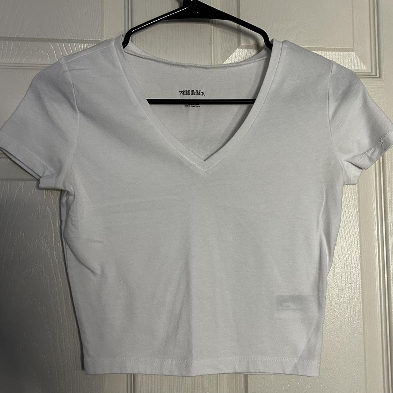 Wild Fable white cropped tee! DEPOP PAYMENTS ONLY i... - Depop