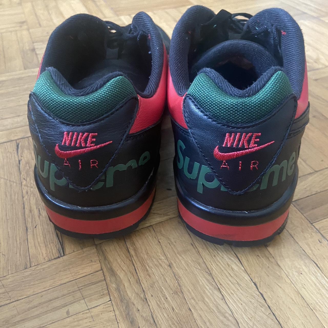 supreme x nike cross trainers low worn a few times - Depop