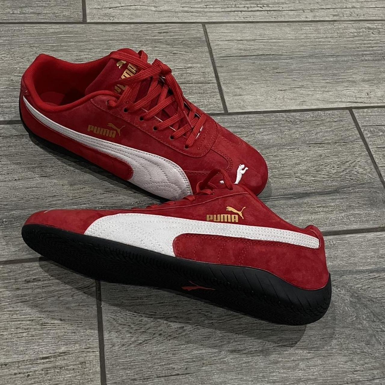 Red Puma speedcats red. Size 9 men’s trainers #puma... | Depop