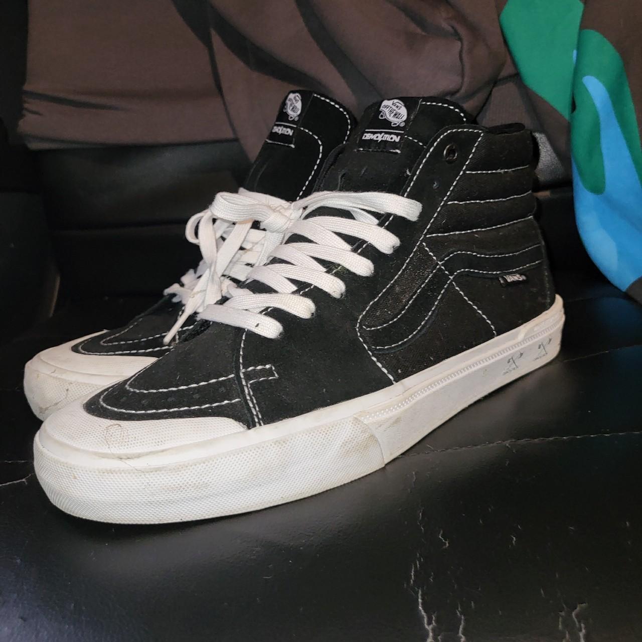 •Size 10.5 Vans × Demolition BMX Sk8 HI Pro •9/10... - Depop