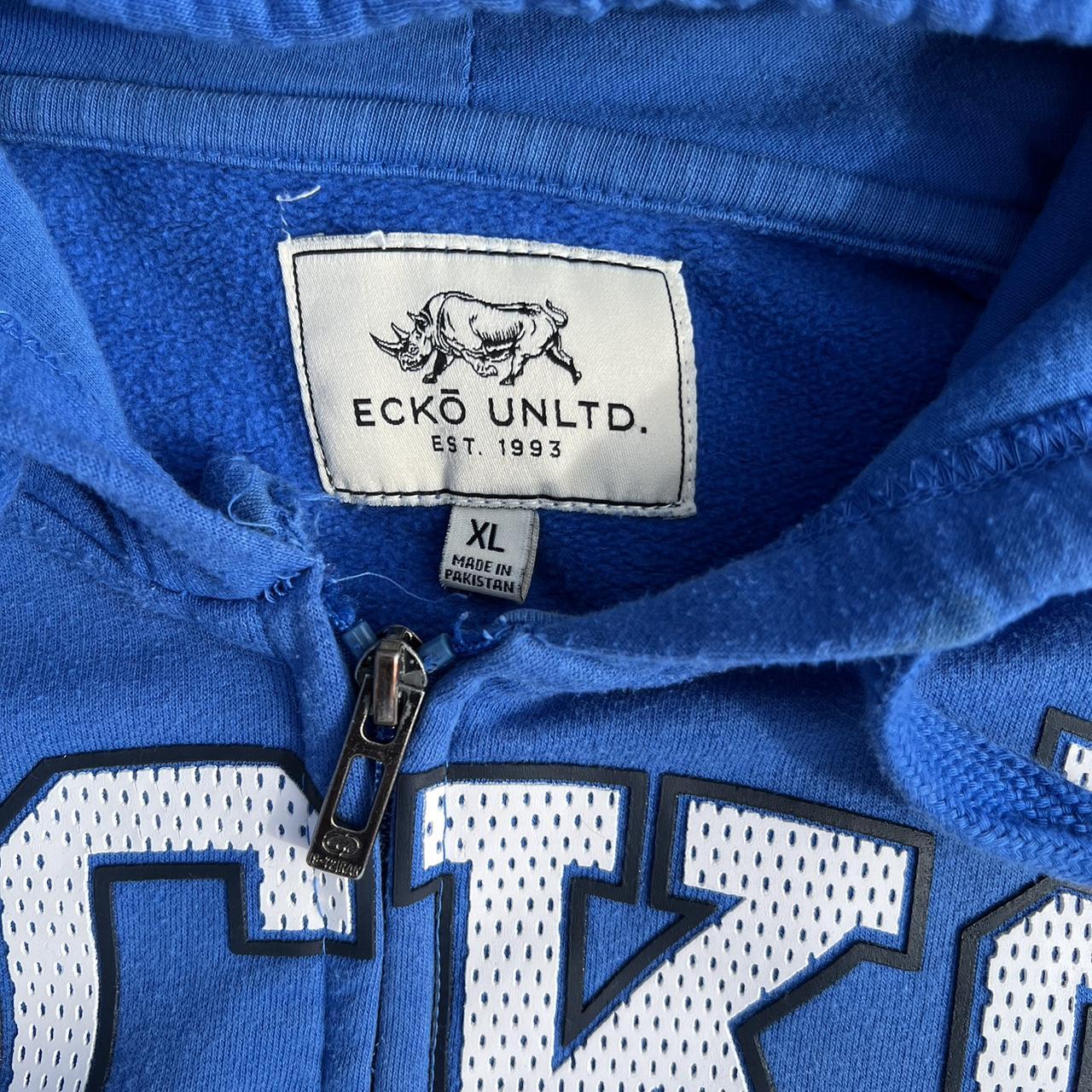 Vintage Ecko Unltd Y2K Zip up hoodie - Size XL - Depop