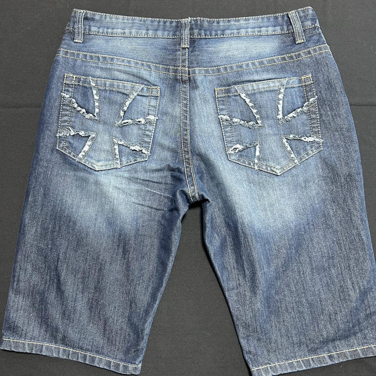 Y2K Affliction Style Jorts Condition Good No... - Depop