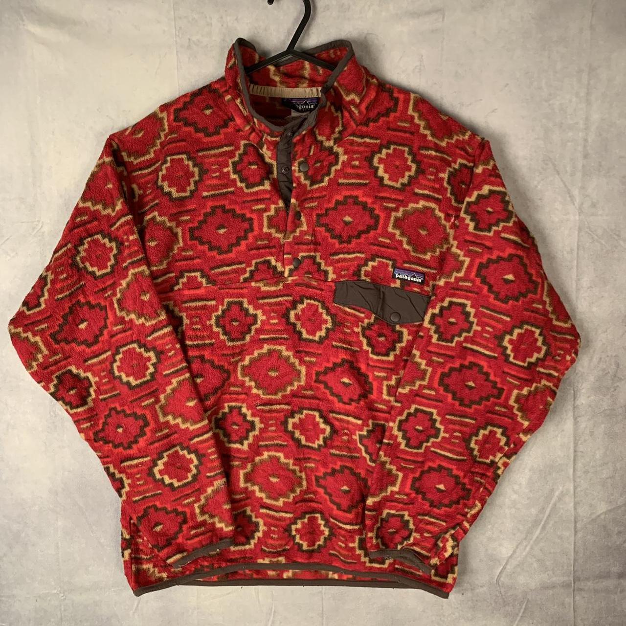 Patagonia Aztec SYNCHILLA snap t fleece men’s medium... - Depop