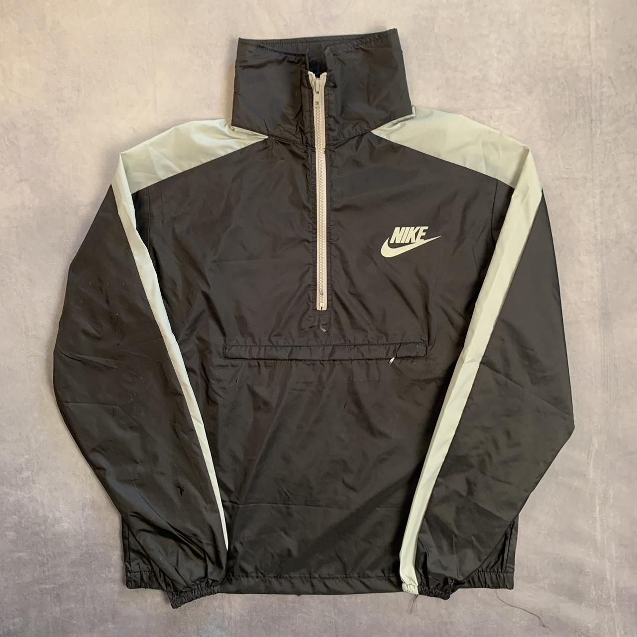 Nike quarter zip track jacket with centre pocket... - Depop