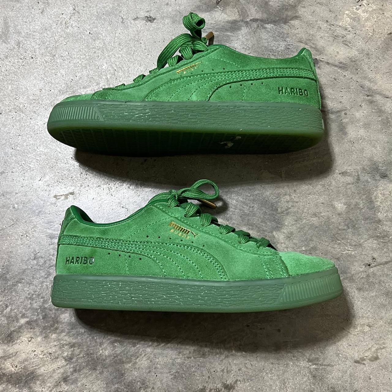 Puma x Haribo Green Pumas Worn multiple times but... - Depop