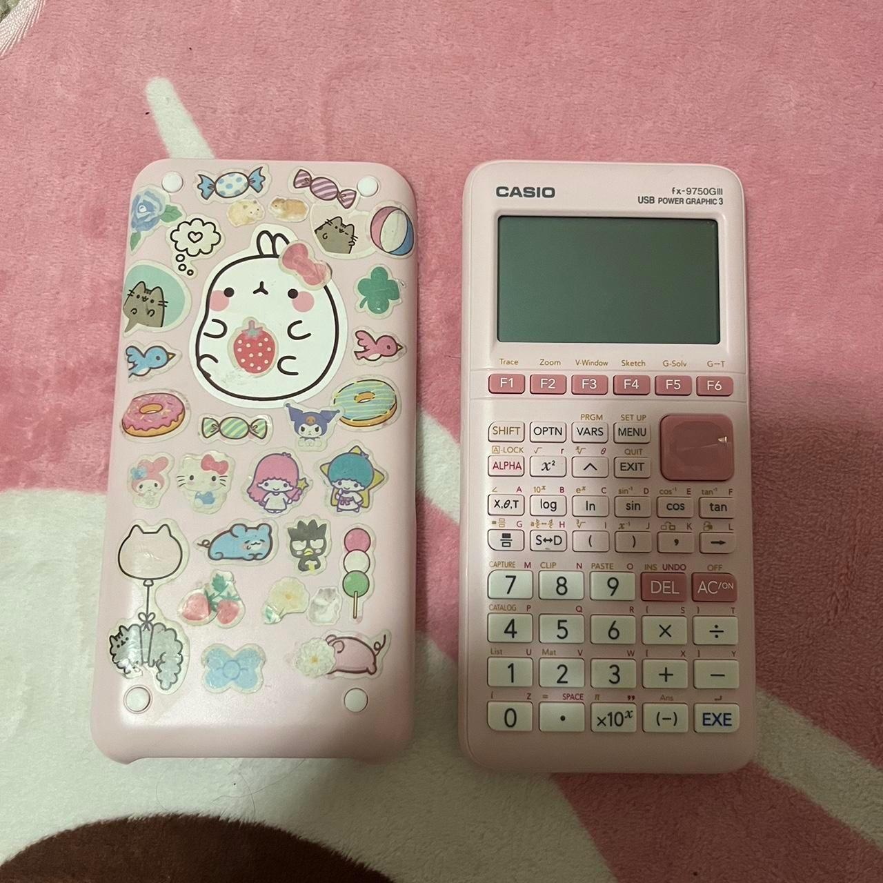 back to school caiso baby pink graphing calculator... - Depop