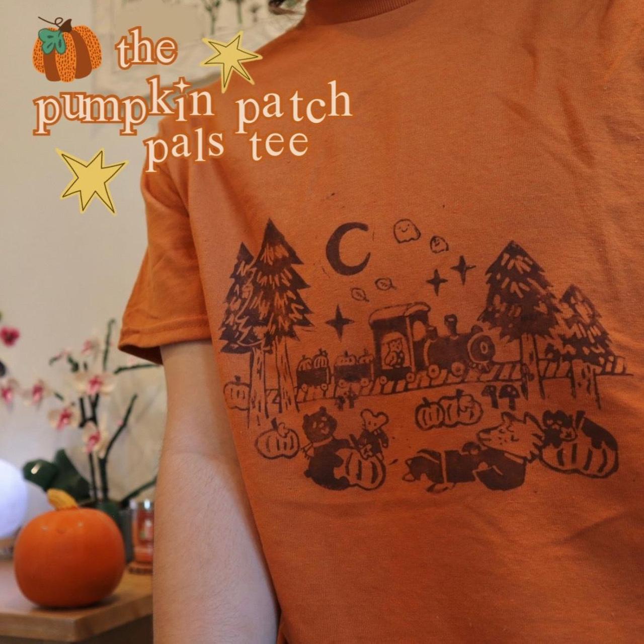 The Pumpkin Patch Pals tee! 🎃🍂 (cream colored tee... | Depop