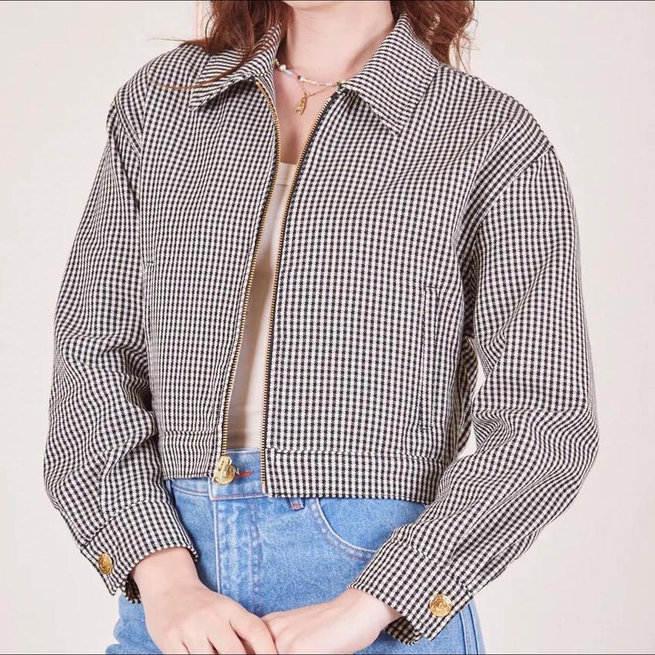 Big Bud Press Ricky Jacket in black and white... - Depop