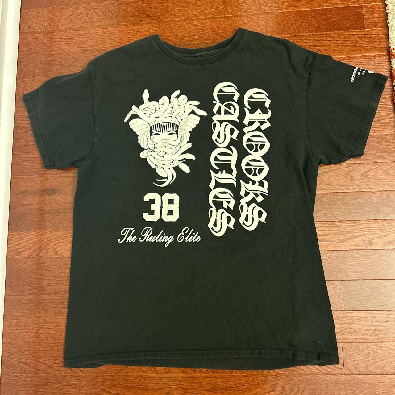 Graphic tee, Crooks and Castles, Large, Black - Depop