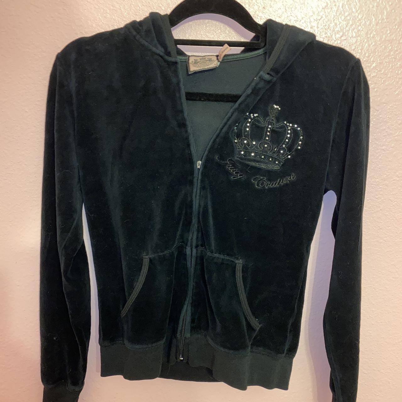 black juicy couture jacket the only flaws are the... - Depop