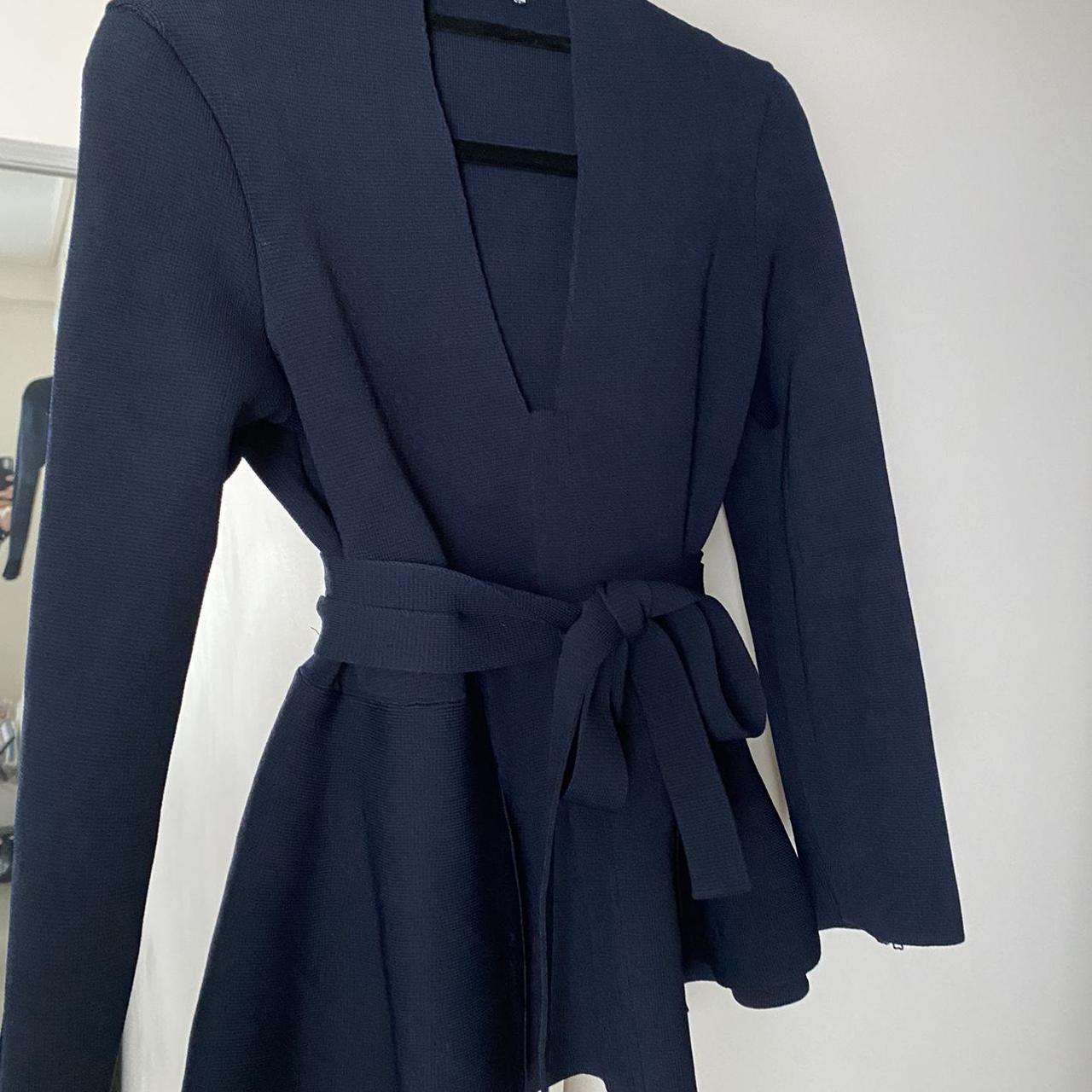 Scanlan Theodore Navy crepe knit jacket Perfect... - Depop