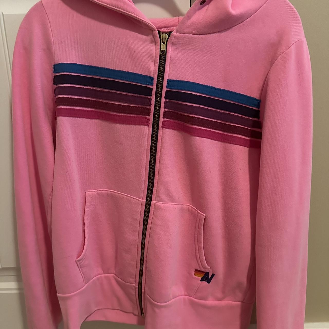 Pink Aviator Nation Zip up Size S - Depop