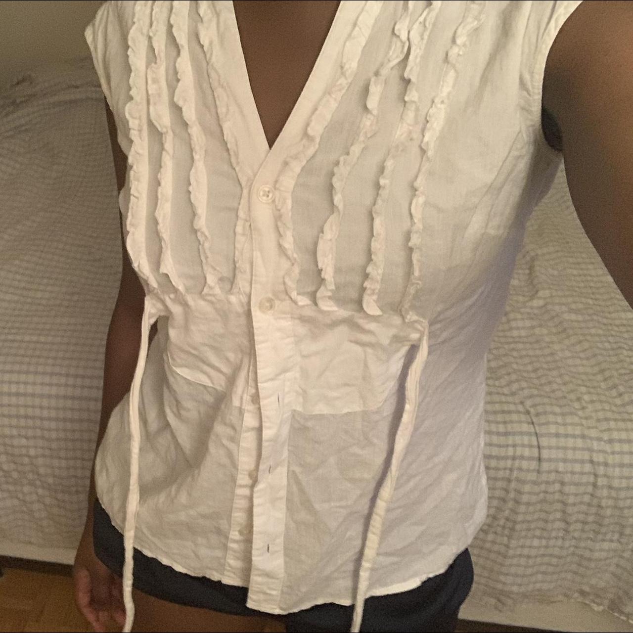 Cute Thin White Top A Hand Me Down So You Can Tell Depop