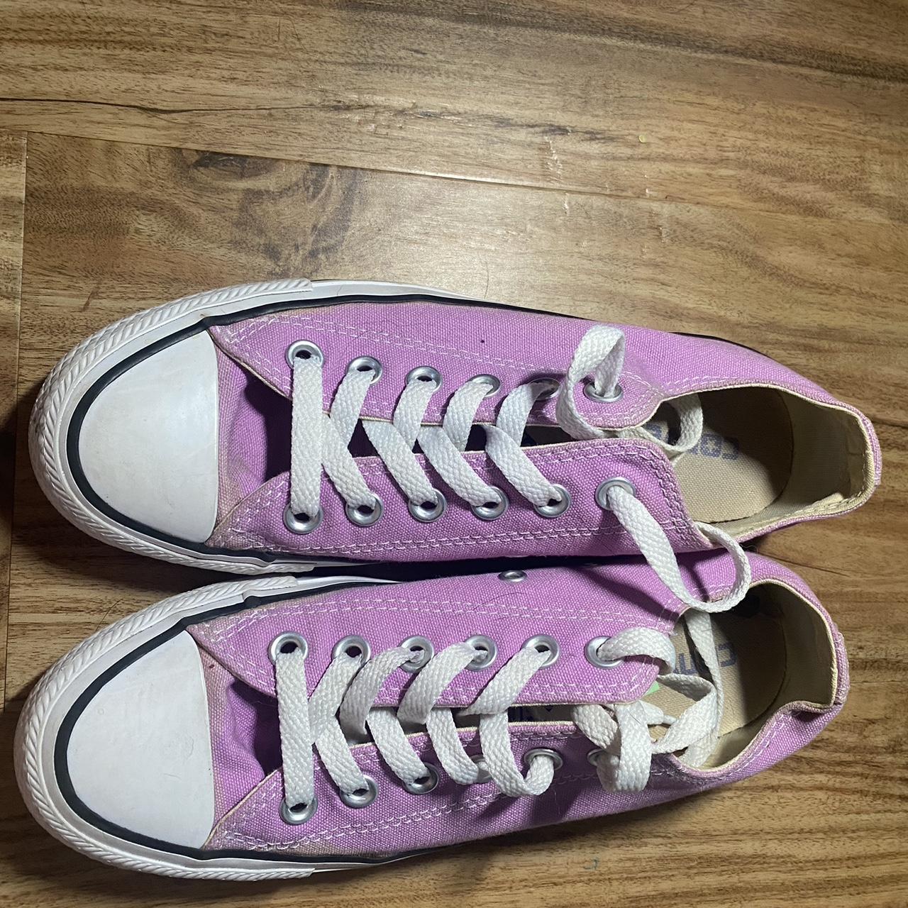 super cute pink lowtop converse slight discoloration... - Depop