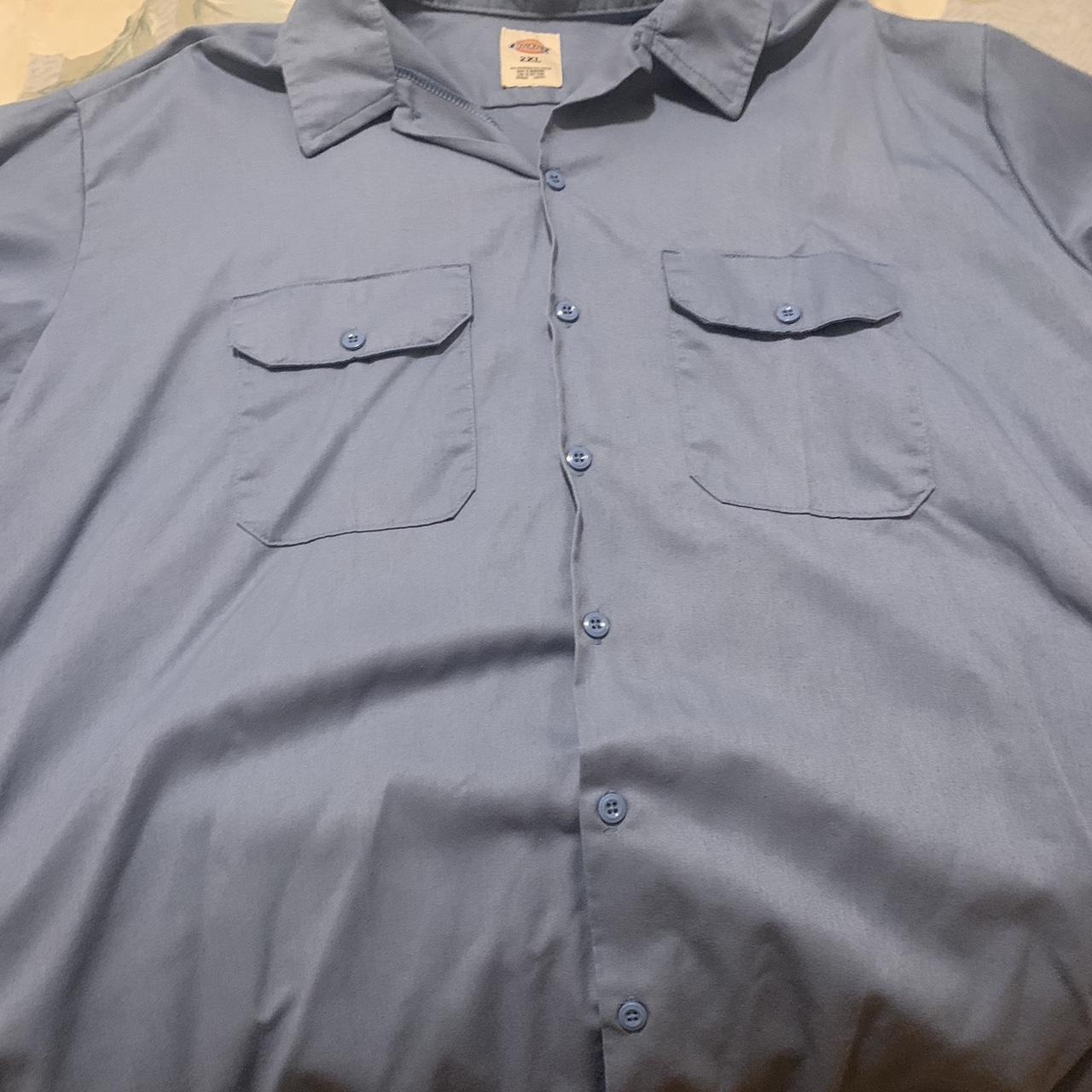 DICKIES LIGHT BLUE WORK SHIRT SIZE 2XL WORN A FEW... - Depop