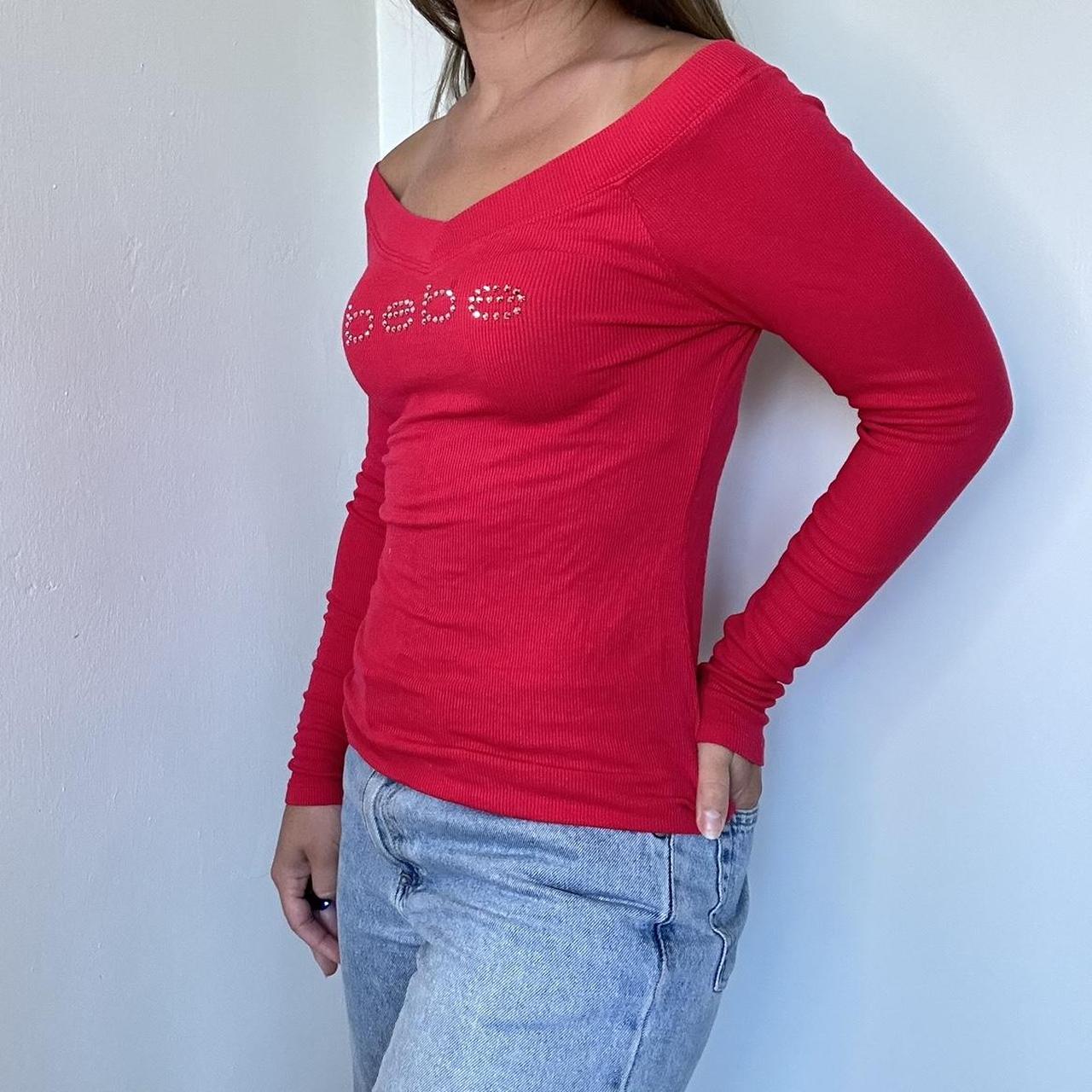 Bebe Rhinestone Magenta Long Sleeve ABOUT THE... - Depop