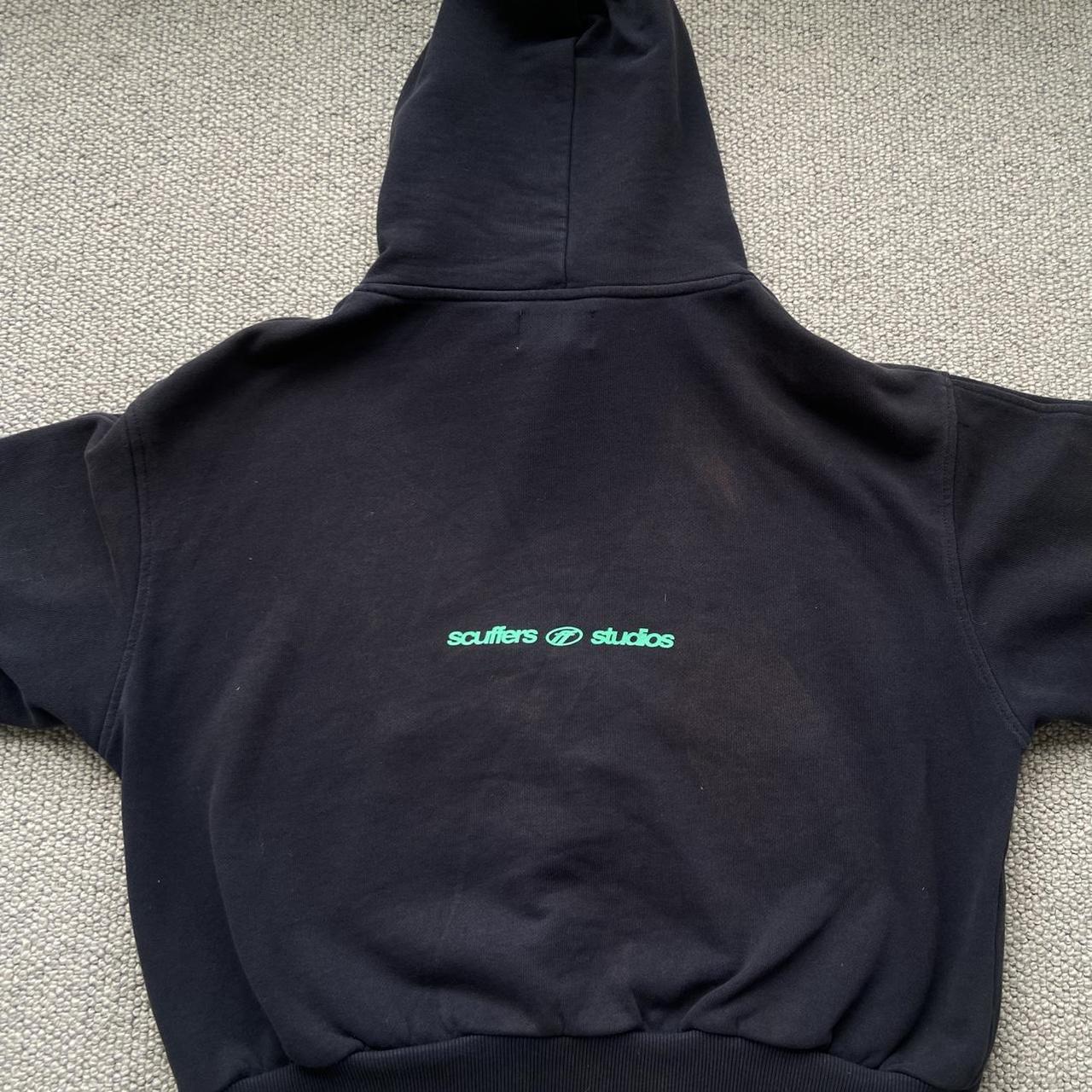 *ON HOLD* scuffers iconic dark grey hoodie - size... | Depop