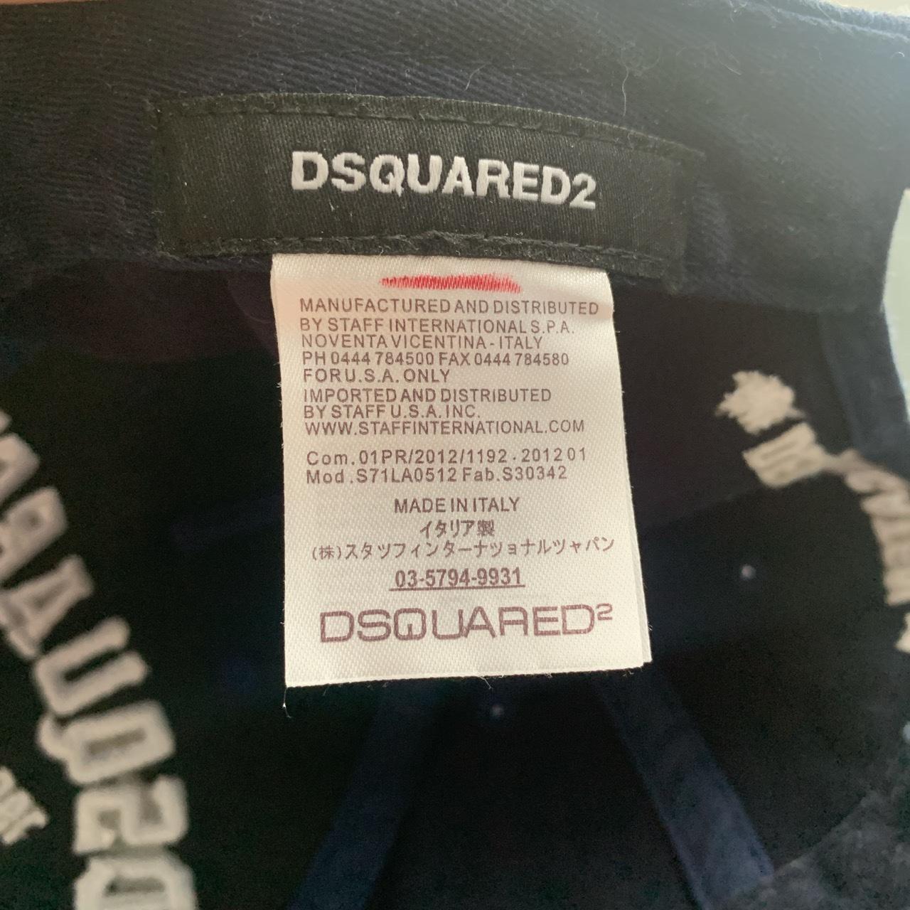 Dsquared Brotherhood Embroidered Navy Baseball Cap.... - Depop