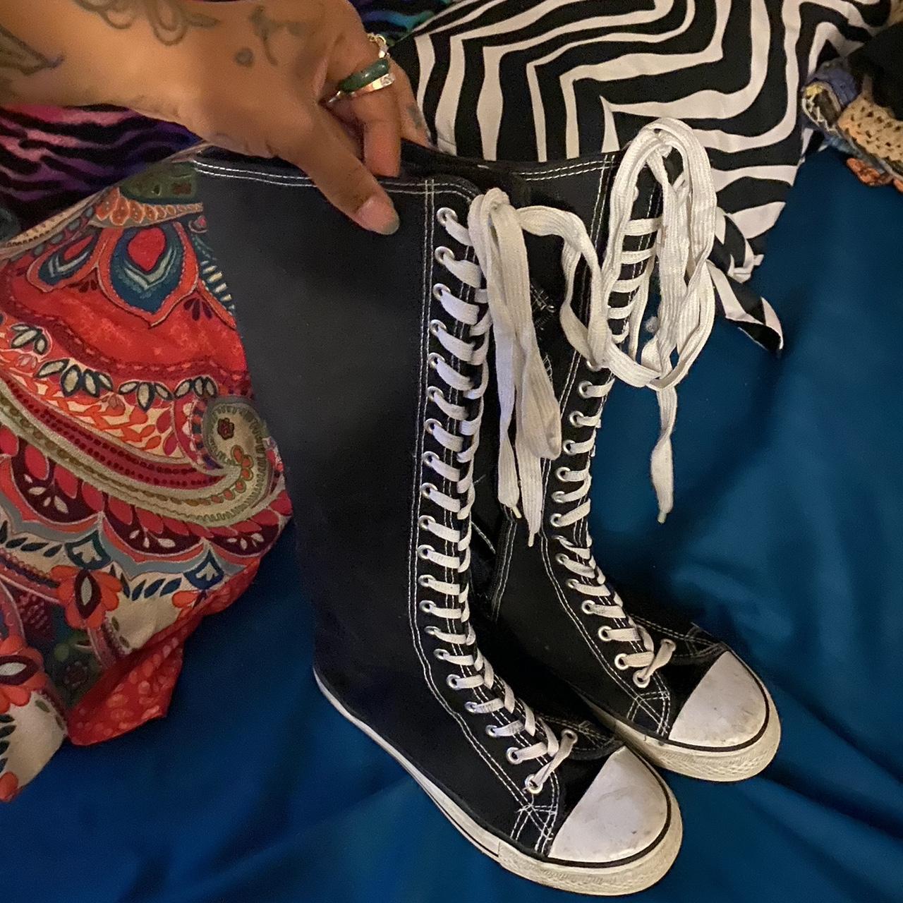 Knee high off brand convers Size 6.5 I think Off... - Depop