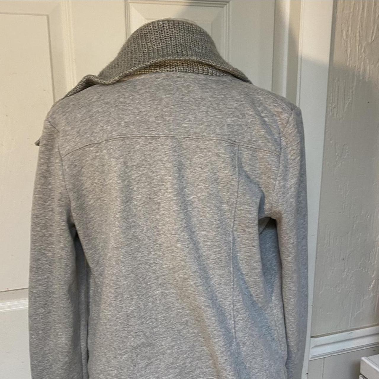 Grey zip up cotton jacket size medium #jacket #preppy - Depop