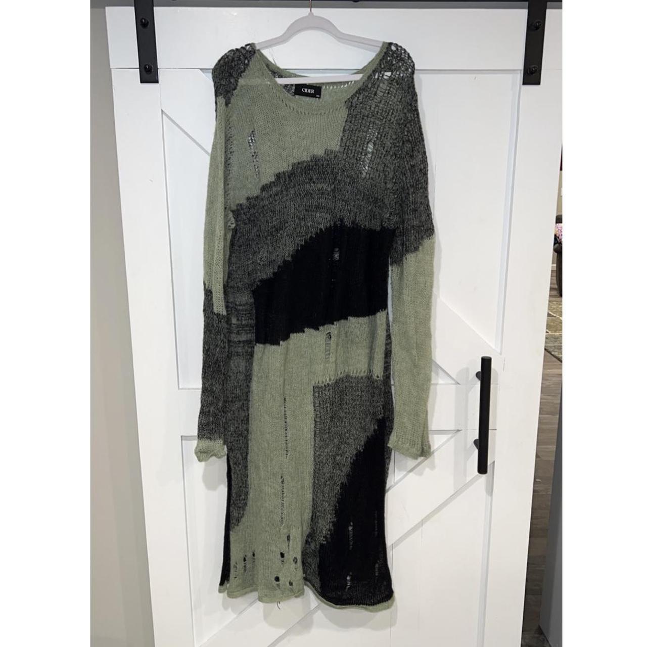 Distressed Sweater Dress Cider, Size 4x Worn one time - Depop