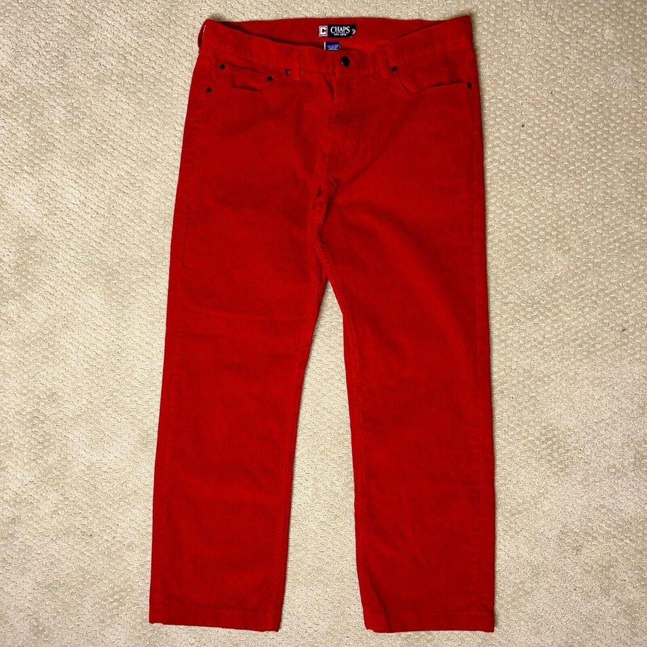 Chaps Red Corduroy Pants So much 🔥on these pants.... - Depop