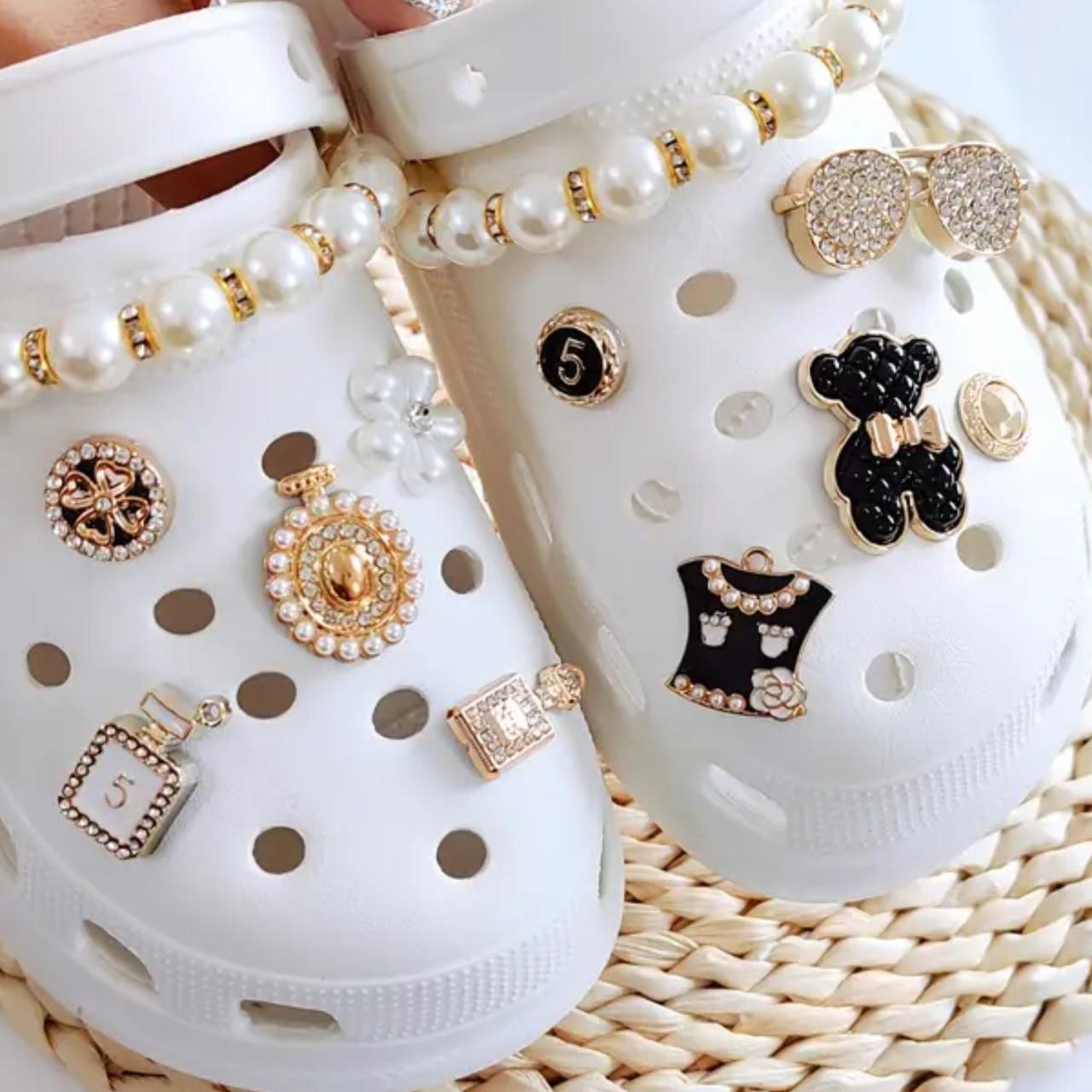 These beautiful crystal bling croc charms will turn... - Depop