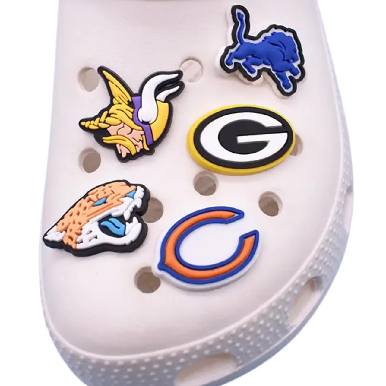 17 pieces football Croc Charms come in a bundle. Get... - Depop