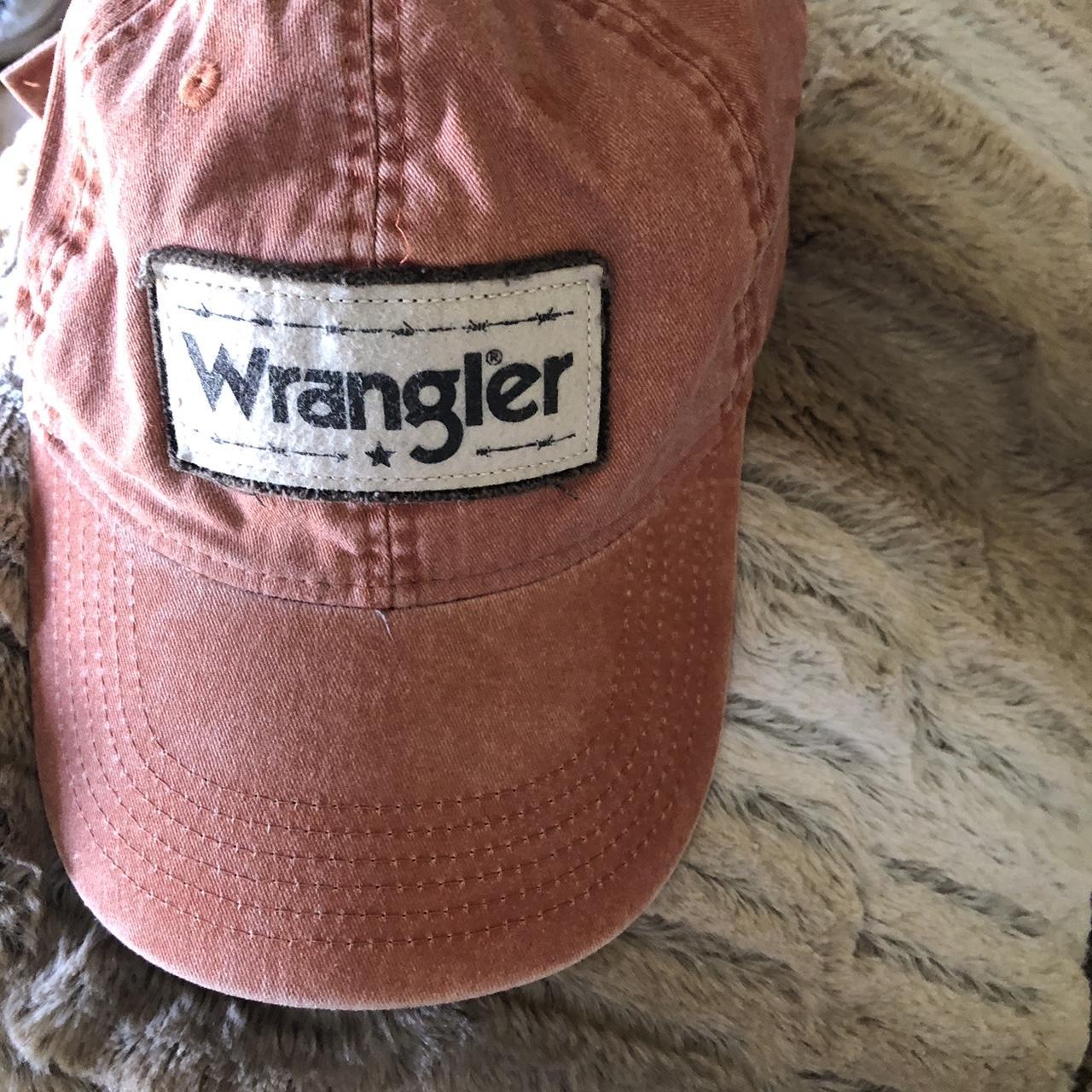Wrangler Men's Orange Hat | Depop