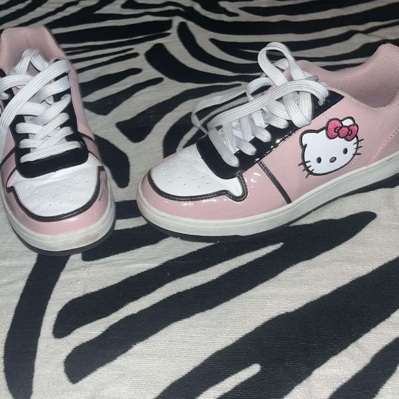 Hello Kitty pink and white sneakers Woman 8, Men... - Depop