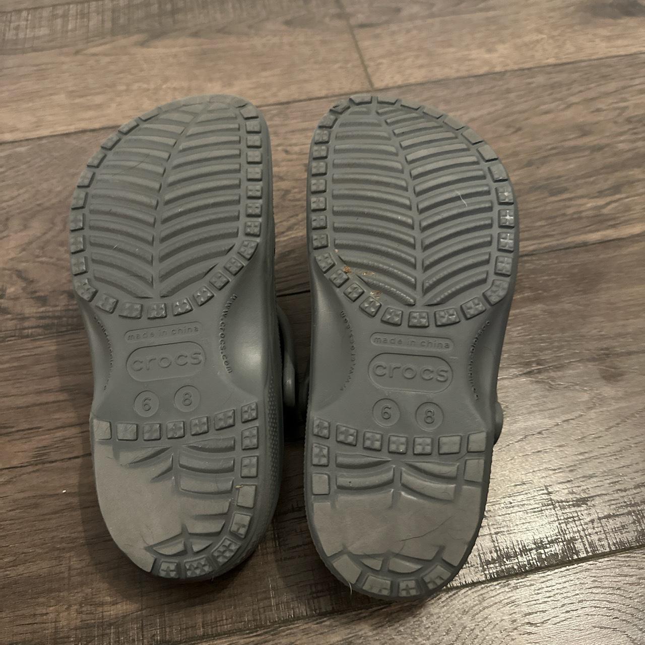 Amazing condition grey Crocs Tread on bottom is... - Depop