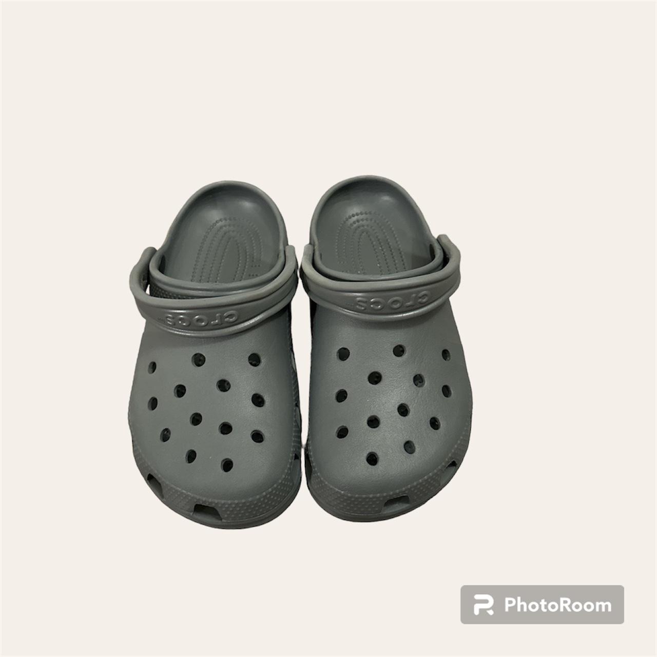 Amazing condition grey Crocs Tread on bottom is... - Depop