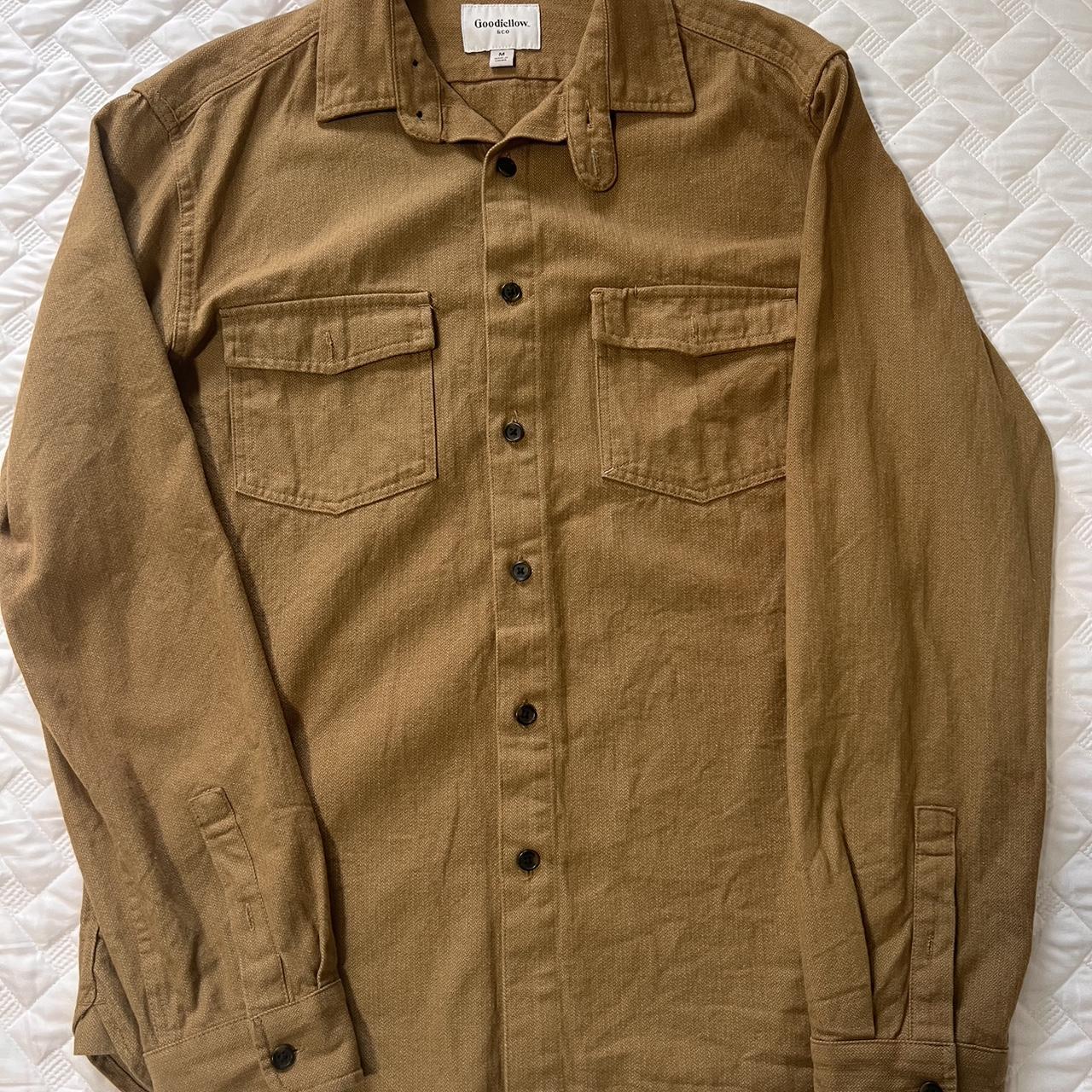 Goodfellow & Co. Men's Tan and Khaki Shirt | Depop