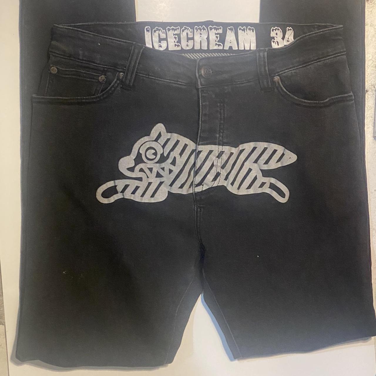 ice cream black skinnie jean grey doge 34 - Depop
