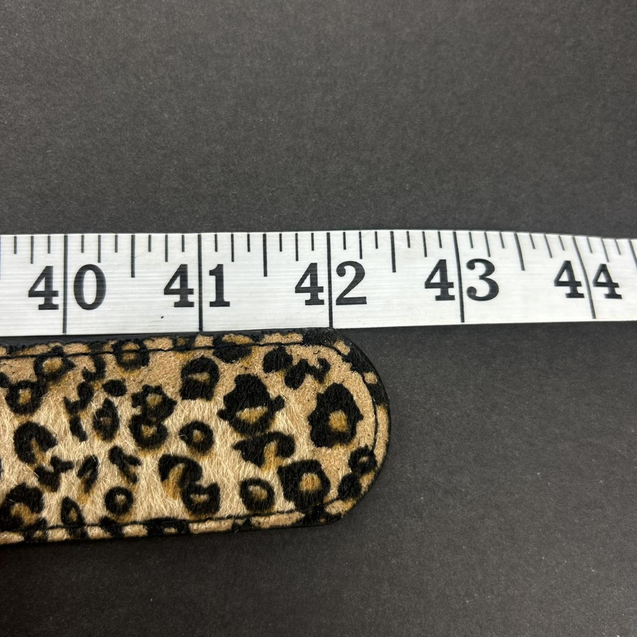 Vintage Style Cheetah Print Fur Belt American... - Depop